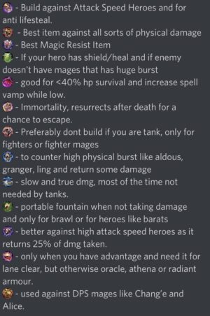 Mobile Legends Defense Items Guide S21 - Land of Dawn